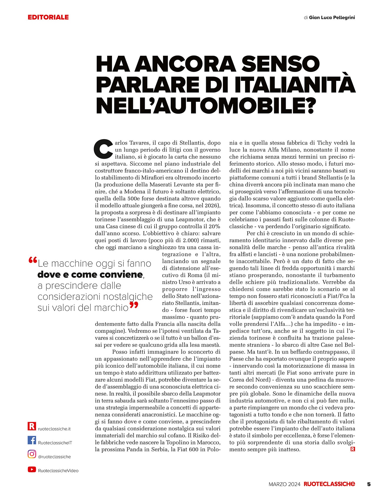 In edicola Ruoteclassiche di marzo - Ruoteclassiche