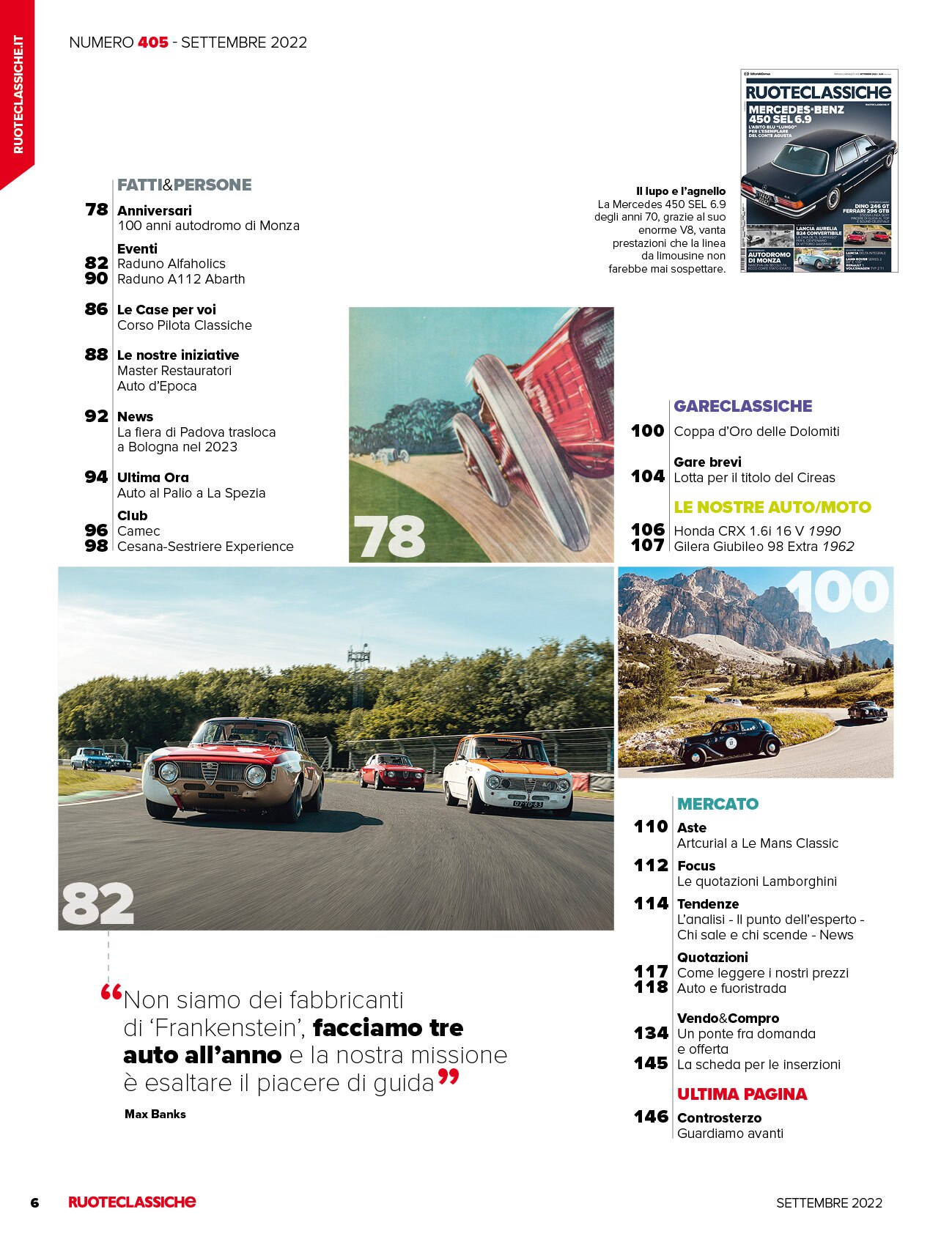 Ruoteclassiche di settembre: lezioni di storia - Ruoteclassiche