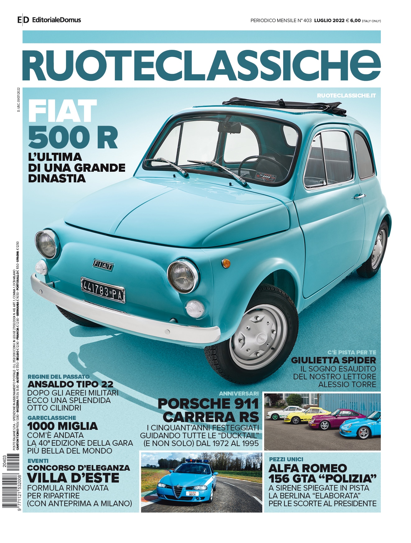 Ruoteclassiche di luglio: viva la Fiat 500! - Ruoteclassiche